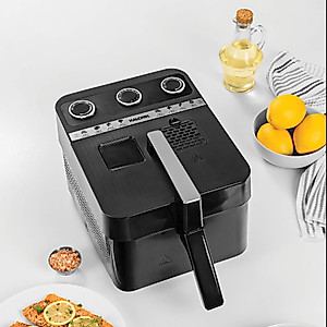Kalorik 2-in-1 Air Fryer and Deep Fryer, Black