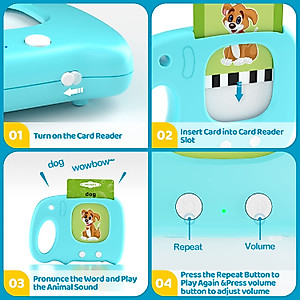 Websonaw Toddler Toys for 2 3 4 5 Year Old Boys Girls, Talking Flash Cards with 224 Words, Autism Sensory Toys for Autistic Children Learning Montessori Toys for 2 Year Old, Speech Therapy Toys