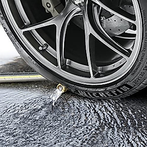 Worth Garden Lead-In Short Hose 3/4 in. x 4 ft. No leak, Durable and Lightweight PVC Grey Water Hose with Solid Aluminum Hose Fittings, Male to Female Fittings, 8 YEARS WARRANTY