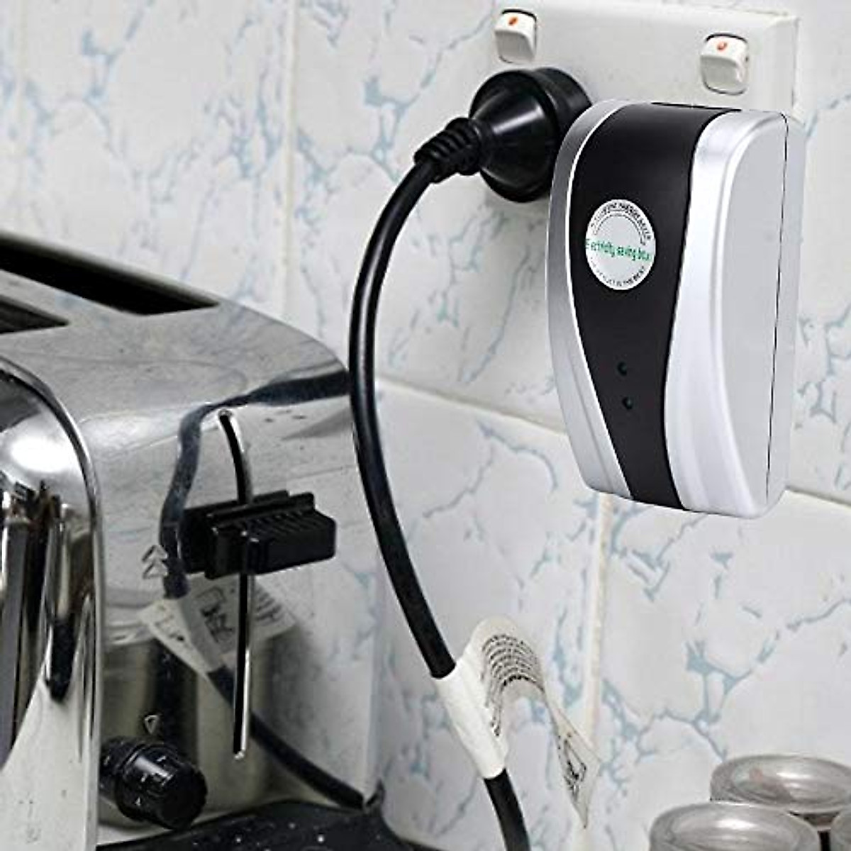 Qioni Electric Power Saver Device, 90V-250V 30KW Intelligent Electricity Saving Box, Energy Electricity Saving Power Box for Household Office, Work Continuously & Stabilize Voltage