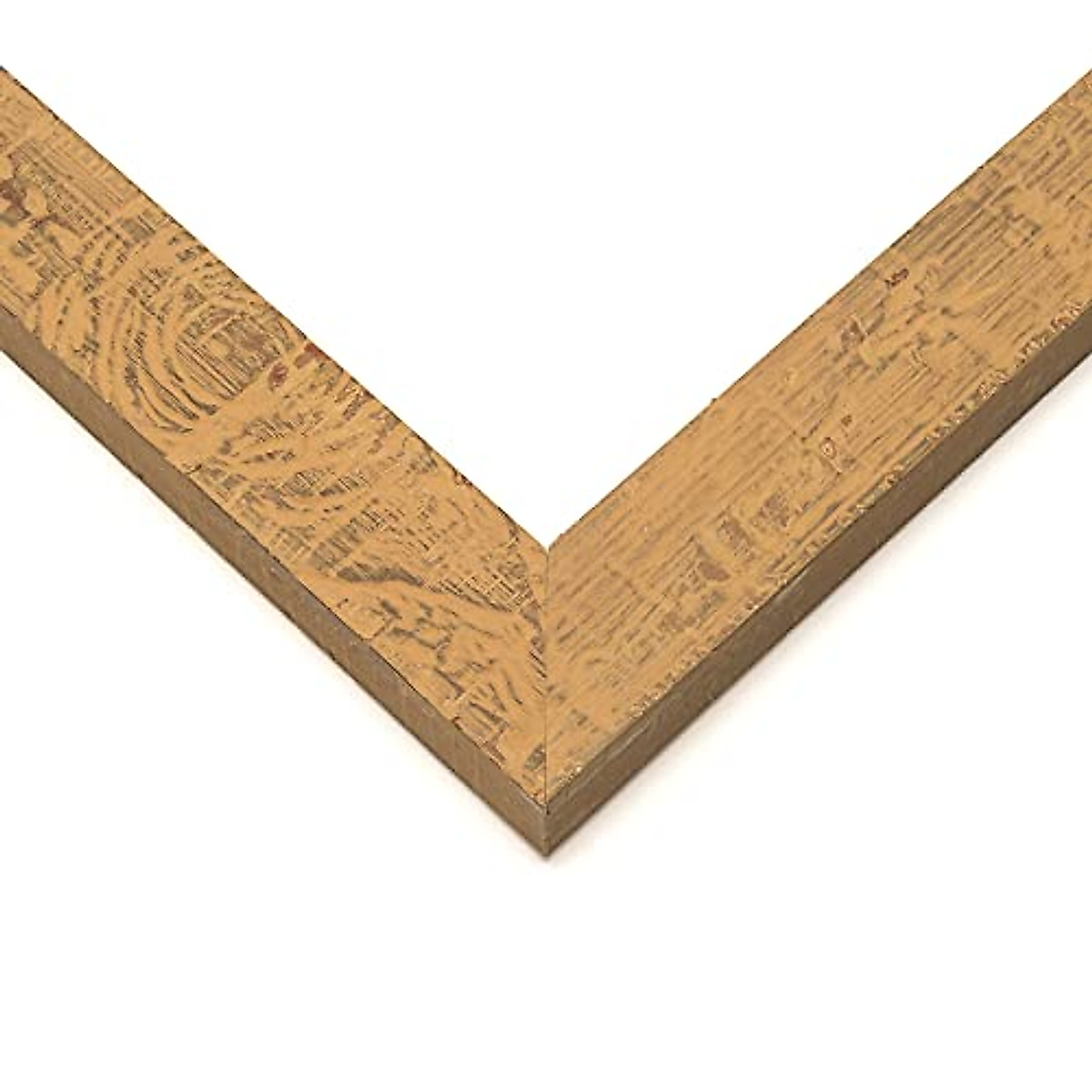 34x19 Frame Beige Real Wood Picture Frame Width 1.25 Inches | Interior Frame Depth 0.5 Inches | Mastic Distressed Photo Frame Complete with UV Acrylic, Foam Board Backing & Hanging Hardware