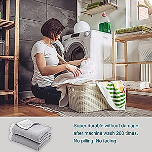 SE SOFTEXLY Cotton Muslin Throw Blanket for Adults,Breathable 4-Layer Yarn Dyed Linen Texture Gauze Blanket for Bed Sofa Couch,Super Soft Lightweight Twin Size Blanket for All Season（60"x80",Grey）