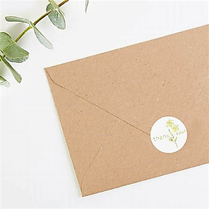 FUYIOCN Thankyou Stickers 500 Pcs 1 Inch Round Labels Envelope Supplies Packaging Bag Sticker (6 Style-Gold)