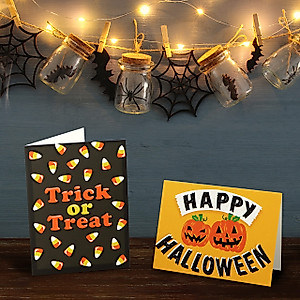JOYIN 72 Pcs Halloween Holiday Festive Greeting Cards for Halloween Party Supplies and Party Favor, Trick or Treat Invitations and Birthday Gift