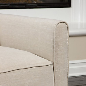 Christopher Knight Home Darvis Fabric Recliner Club Chair, Light Beige 34D x 26.75W x 36.25H in