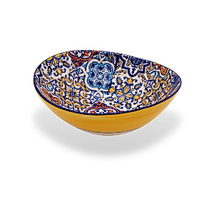 Portuguese Pottery Alcobaça Ceramic Side Dish Serving Bowl - Set of 2