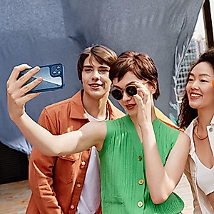 LK [3-in-1 for iPhone 14 Case Clear with 2pcs Screen Protector & Lens Protector 10FT Military Grade Drop Tested, Slim Protective Phone Case for iPhone 14, 6.1inch, Capri Blue