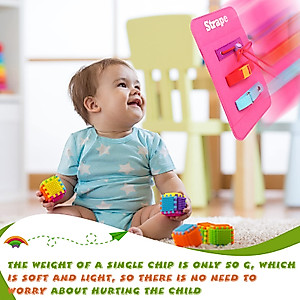 8 Pieces Early Learning Toys Toddlers Learn to Dress Practice Boards Basic Life Skills Busy Board Includes Zip, Snap, Button, Buckle, Lace and Tie for Preschool Education Classroom Supplies Activity