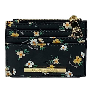 Steve Madden Hayden Wallet Black Yellow Floral One Size