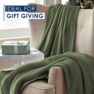 Martex Super Soft Fleece Blanket - Twin, Warm, Lightweight, Pet-Friendly, Throw for Home Bed, Sofa & Dorm - Basil