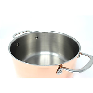 CONCORD Triply Natural Copper Cookware (5 QT Dutch Oven)