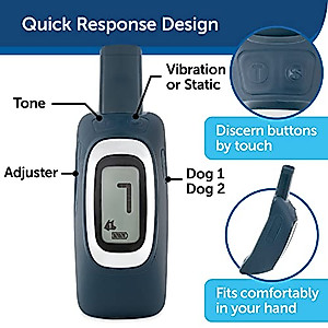 PetSafe Remote Training Collar - 300 Yard (900 FT) Range - Collar Fits Medium or Large Dogs - Choose from Tone, Vibration, or 15 Levels of Static Stimulation for Training Off Leash Dogs