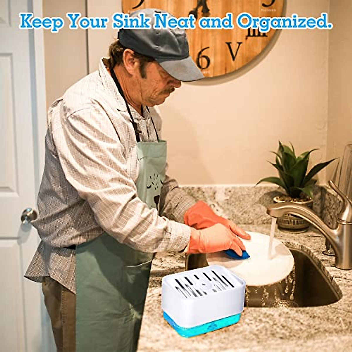 Adadmei Soap Pump Dispenser, Upgraded Cleaning Artifact, Countertop Dish Soap Dispenser for Kitchen, Sink Dish Washing Soap Dispenser