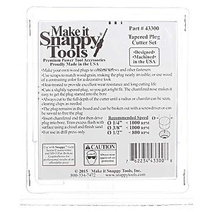 Make it Snappy Tools 3 Piece Tapered Plug Cutter Set