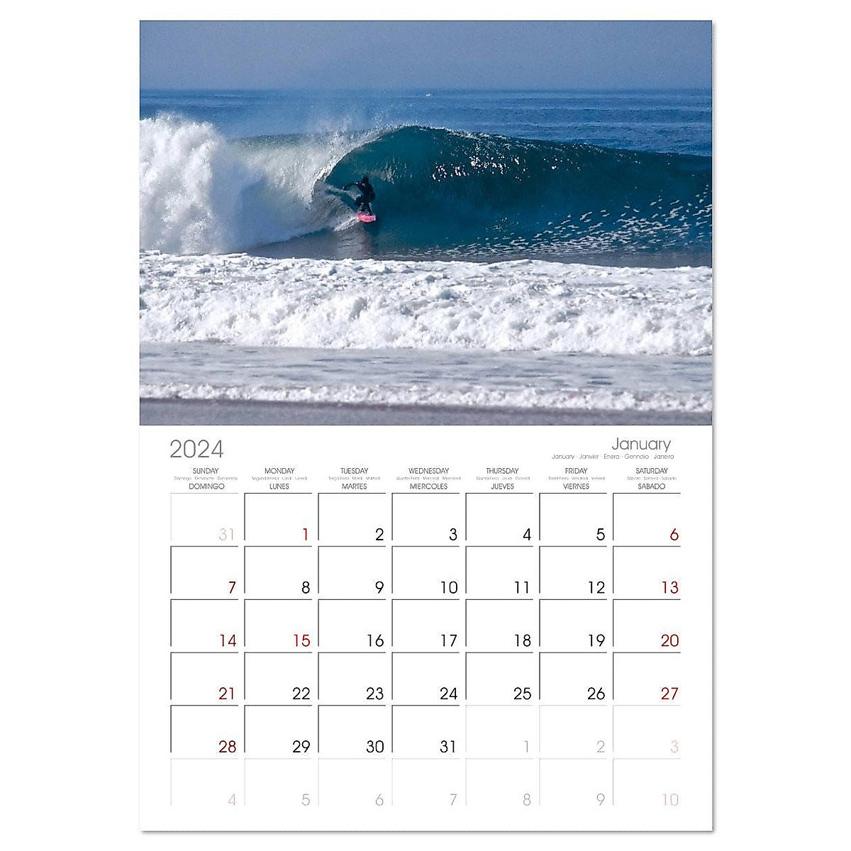 SURF PASSION 2022 Photos by Marion Koell (Monthly Wall Calendar 2024 11.7" x 16.5" (open)), CALVENDO 14 Month Calendar