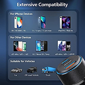 DYUF USB C Car Charger 48W,Fast Car Charger Adapter,with 60W Type C Fast Charging Cable,Dual USB Port PD30W&QC3.0 18W Car Phone Charger,for Samsung Galaxy S22/S21/Ultra 5G,Note 20/10、iPad Pro,Etc