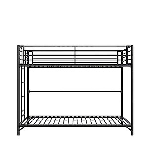 DHP Daven Easy Assembly Kids Bunk Bed, Twin Over Twin, Black
