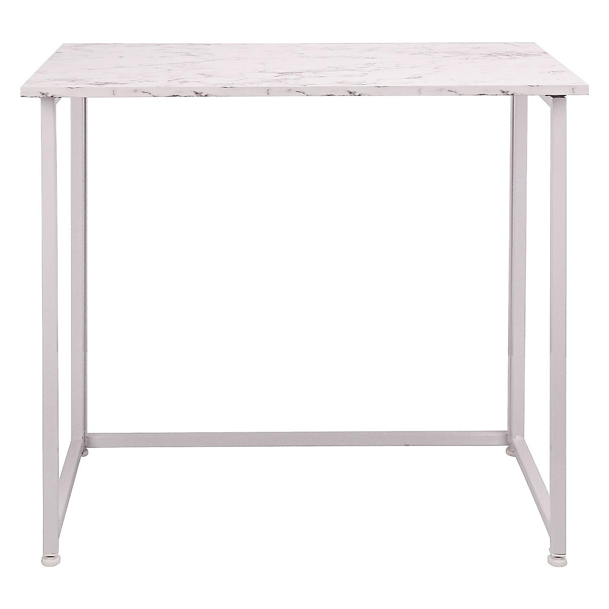 Leopard Outdoor Products Folding Computer Desk for Small Spaces, Space-Saving Home Office Desk, Foldable Computer Table, Laptop Table, Writing Desk, Compact Study Reading Table (Marble White)