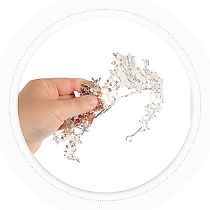 Butterfly Tiara Baroque Wedding Crown Butterflies Flowers Bridal Baroque Queen Crown Crystal Birthday Tiara Bridal Headpiece for Women and Girls