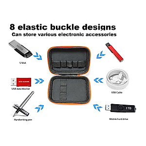 BUISAMG 510 thread charger Storage Case, Carrying Small Travel case, Organizer Pouch with Carabiner, USB C to C Cable for iPhone 15 and various USB C phone charging. Bag+Cable