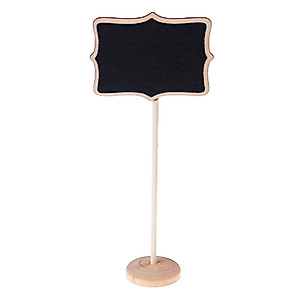 12Pcs Mini Rectangle Chalkboards Black Board with Stand for Message Board Signs Wood Small Chalkboard Signs for Wedding, Birthday Parties, Table Numbers, Food Signs and Special Event Decoration