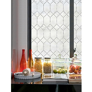 Artscape Old English | Window Privacy Film Textured Glass Pattern | Non-Adhesive & UV Protection | Easy to Apply & Removable | 24 x 36 inches | Made in USA
