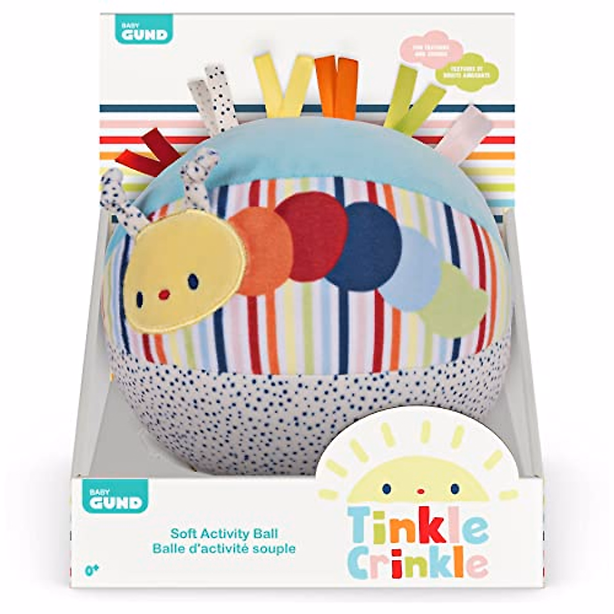 GUND Baby Tinkle Crinkle Soft Activity Ball Plush, 7"