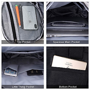 Travel Backpack,Duffel Outdoor Backpack with Shoe Compartment,Anti Theft College Laptop Bookbag w/USB Charging Weekender Bag Water Proof Hiking Camping Rucksack for Men and Women