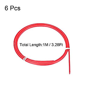 uxcell 6pcs 3/16-inch Plastic Welding Rods PP Welder Rods for Hot Air Gun 3.3ft Red