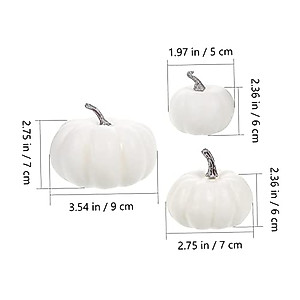 ORFOFE 1 Set Artificial Pumpkin Fake Pumpkin Ornament Fall Decorations Fall Autumn Pumpkin Simulation Pumpkin DIY White Pumpkin Halloween Home Decor Pumpkin Decor Wreath Desktop Foam