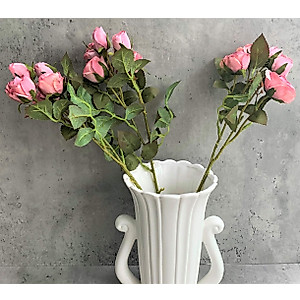 HGKJH Artificial Wild Flower 6 Pcs Cosmos Long Stem Calliopsis, Simulation Bouquet, Realistic Plastic Fake Silk Flowers Table Kitchen Home Garden Party Arrangement Wedding Decoration, 6 Head, Purple