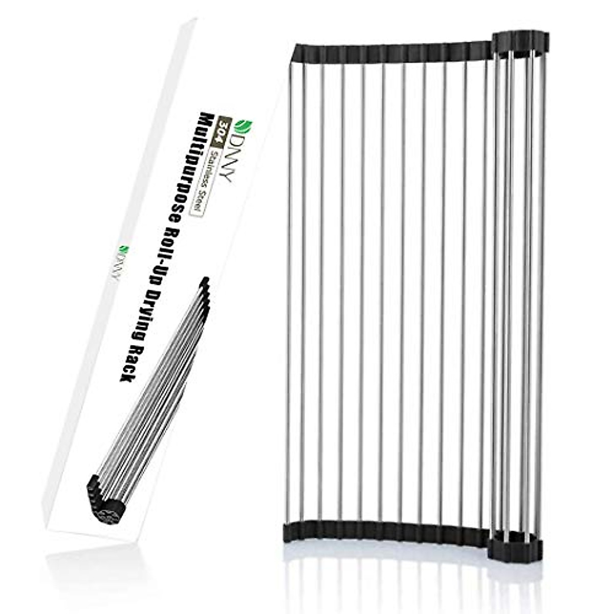 Roll Up Dish Drying Rack in Sink Stainless Steel Kitchen Folding Rack Over Sink Dish Drainer16.9’’(L) x10.2’’(W)