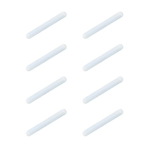 MECCANIXITY Magnetic Stirrer Mixer Stir Bar Rod 50mm/2" Cylinder Shape PTFE Coating Magnet White for Laboratory 8Pcs