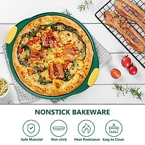 Luxury 10in1 Nonstick Carbon Steel Baking Cake Pan Cookie Sheet Molds Tray Set for Oven, BPA Free Heat Resistant Bakeware Suppliers Tools Kit for Muffin Loaf Pizza Bread Cheesecake Cupcake Pie Utensil