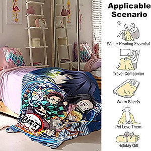 ESRBSO Anime Blanket,Clear Picture Quality Thickened Throw Blanket, Used in The Living Room, Bedroom Sofa and Bedding40×60inch