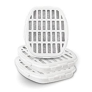 Rosewill Premium Carbon Filters for Automatic Pet Water Fountain, 3-Pack Replacement Filter, Removes Hair, Debris and Odor from Water, Improve Taste, Water Filtration for Healthy Pets - (RPWF-21002)