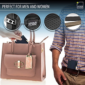 Lewis N. Clark RFID Blocking Money Belt Travel Pouch + Credit Card, ID, Passport Holder for Women & Men, Black, One Size