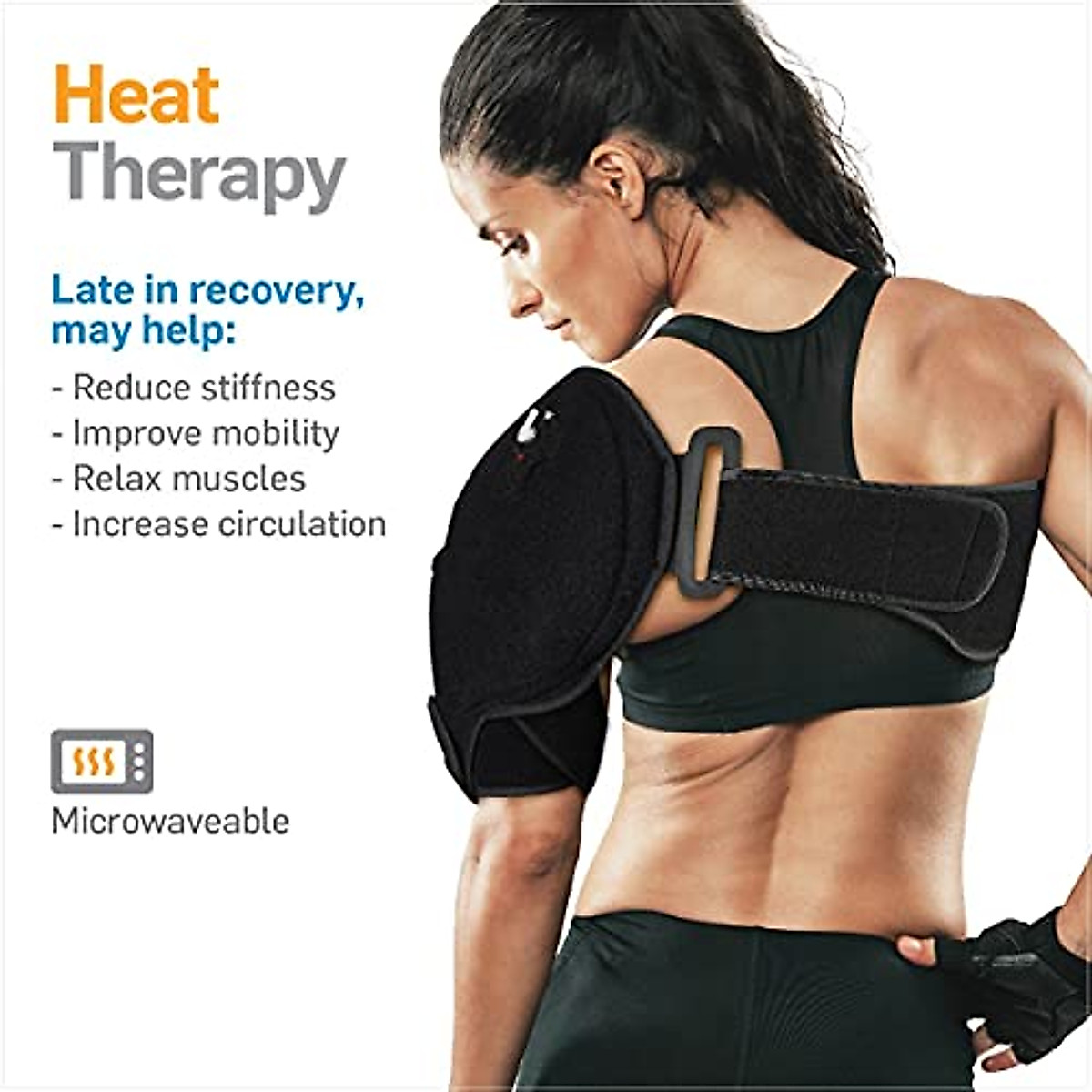 NatraCure Hot or Cold Therapy Shoulder Ice Pack Wrap, Shoulder Brace for Shoulder Pain Relief - (Heating Pad for Rotator Cuff Injuries, Surgery, Gym Injuries, Baseball, Pitching Injuries) - 6032