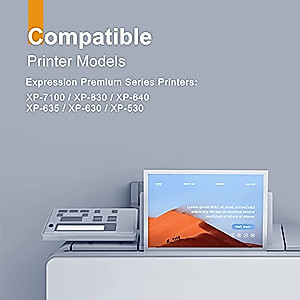 InkNI ( New Chip Remanufactured Ink Cartridges Replacement for Epson 410XL 410 XL T410XL for Expression XP-7100 XP7100 XP-530 XP-640 XP-830 XP630 XP640 XP-630 XP-635 Printer (Black, 2-Pack)