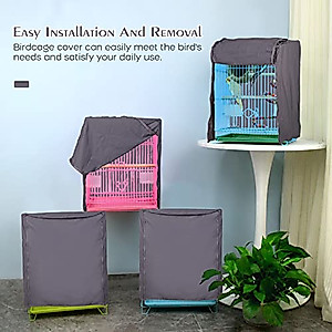 Bonaweite Bird Parrot Cage Cover Shade, Windproof Light-Proof Sleep Reduces Distractions Night Accessories Cloth Without Cage-13x13.4x17.7in (LxWxH)