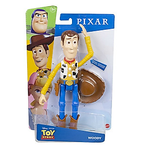 Mattel Disney Pixar Toy Story Action Figure, Posable Woody Collectible Toy in Signature Sheriiff Look with Removable Hat, 9.2-inch