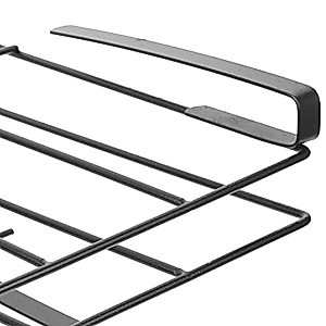 Luxshiny Under Cabinet Cutting Board Rack Stainless Steel Pot Lid Chopping Board Hanging Rack Pan Cover Holder Kitchen Storage Shelf Cabinet Organizer for Kitchen Black