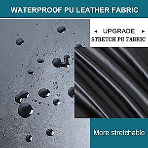 HFCNMY Bench Covers for Dining Room,Waterproof PU Dining Bench Cover Removable Bench Covers Stretch Washable Bench Seat Covers for Dining Room Bench Slipcover Black