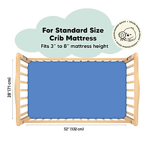 KeaBabies 2-Pack Organic Crib Sheets for Boys, Girls and Toddler Pillowcase for 13X18 Pillow - Jersey Fitted Crib Sheet - Organic Toddler Pillow Case for Boy, Kids - Baby Crib Sheets Neutral