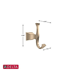 Delta Faucet 75135-CZ Dryden Wall Mounted Robe Hook/Towel Hook in Champagne Bronze