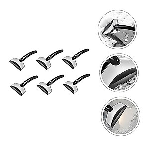 Yardwe 18 PCS Stainless Steel Snow Shovel Stainless Spatula Stainless Steel Scraper car Window Squeegee Snow Brush for car Auto Windshield Snowbrush car ice Scraper Frost Removal Shovel