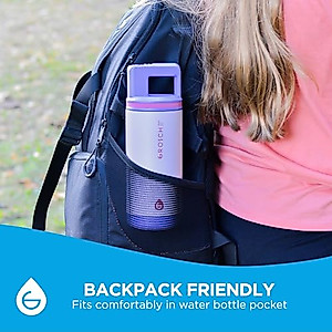 GROSCHE Alpine Flip n' Sip 16oz Insulated Kids Water Bottle - Stainless Steel, Leakproof Flask with Straw - Perfect for Gym, Travel & Outdoor Use - Keeps Water Cold upto 60 hrs - Cosmic Purple