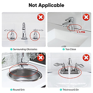 24 Inch Longer Faucet Mat for Kitchen Sink [5°Slope Fast Self-draining]Bathroom Kitchen Sink Splash Guard Silicone Sink Faucet Mat Splash Guard Kitchen Sink Area Tidy Splash Faucet Guard Draining Mat