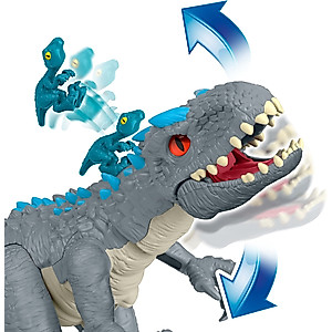 Fisher-Price Imaginext Jurassic World Camp Cretaceous Indominus Rex and T. Rex, Dinosaur Toy Set for Preschool Kids Ages 3-8 Years