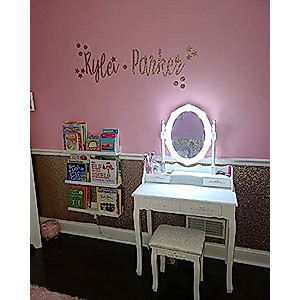 DHHOUSE Self Adhesive Champagne Gold Chunky Glitter Wallpaper, Sparkle Glitter Wallpaper for Wall (17.4in x 16.4ft, Champagne Gold)